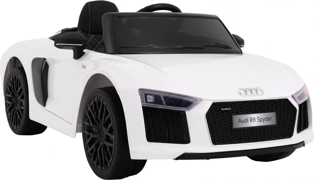 Ramiz Elektrické autíčko Audi R8 Spyder pro děti bílé + dálkové ovládání