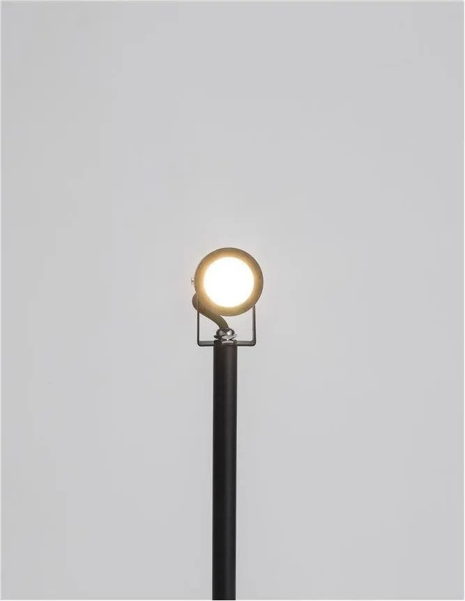 NV 9271433 Venkovní sloupkové svítidlo FEND černý hliník a sklo LED 5W 3000K 100-240V 21st. IP65 - NOVA LUCE
