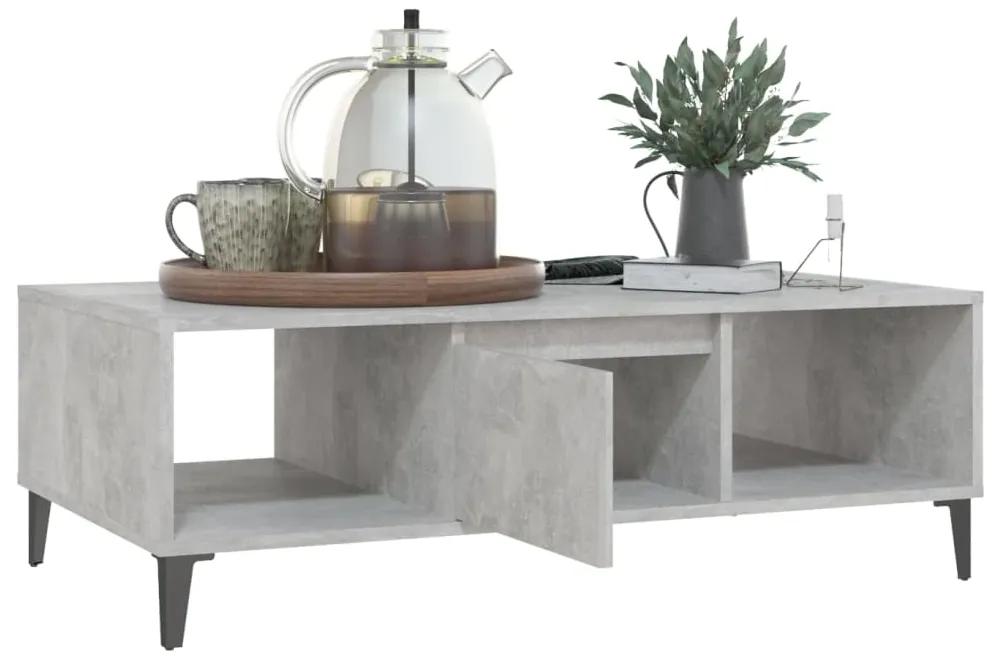 Konferenční stolek betonově šedý 103,5 x 60 x 35 cm dřevotříska - Default Title