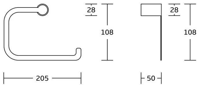 Mexen Base, věšák na ručníky, chromová, 70882321-00