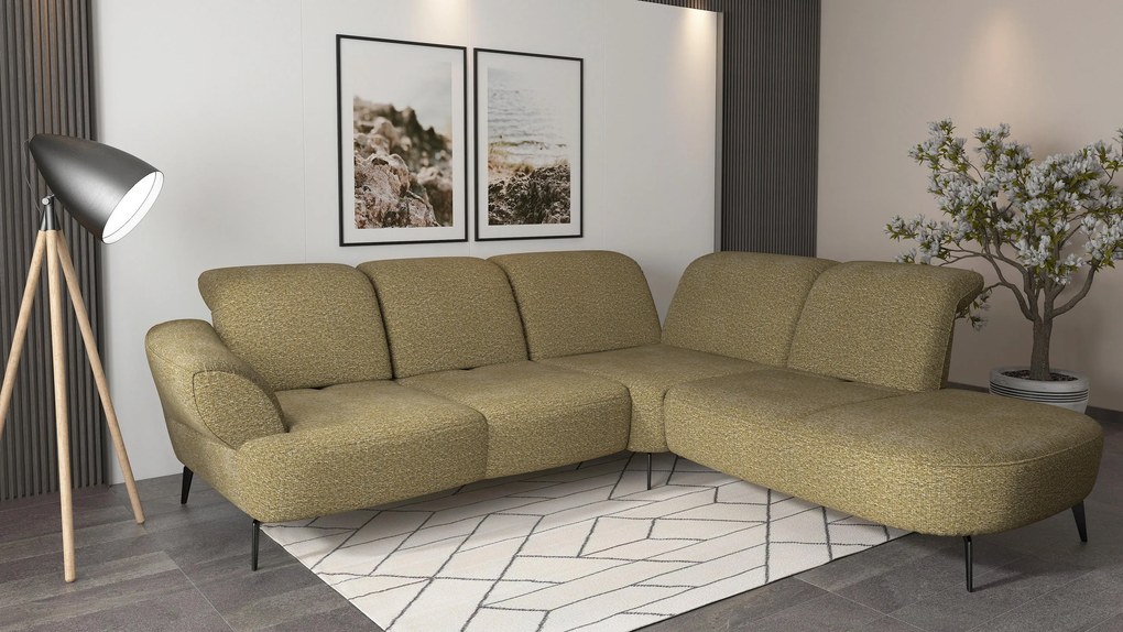 XXXLutz ROHOVÁ SEDAČKA, textil, olivově zelená Sit & More - Sedací soupravy - 00014401322X
