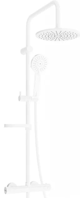 Mexen KX40 nástěnný sprchový set s dešťovou hlavicí a termostatickou baterií, bílý - 771504091-20