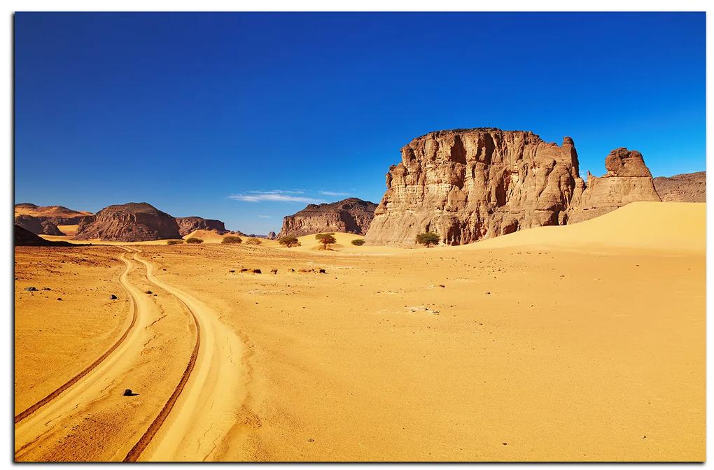 Obraz na plátně - Silnice v poušti 1129A (100x70 cm)