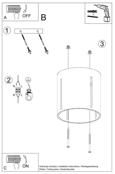 Sollux SL.0357 - Stropní svítidlo INEZ 1xG9/40W/230V šedá