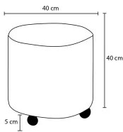 Taburet KIMA pr. 40 cm krémová