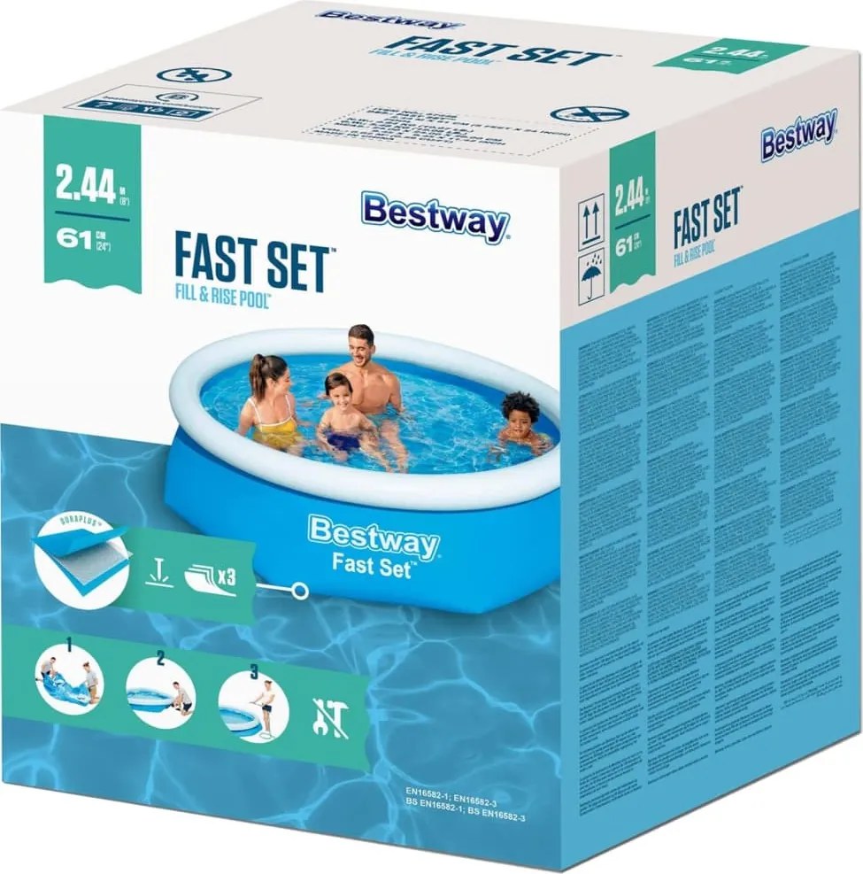 Bestway Nafukovací bazén Fast Set kulatý 244 x 66 cm 57265 [3202657]