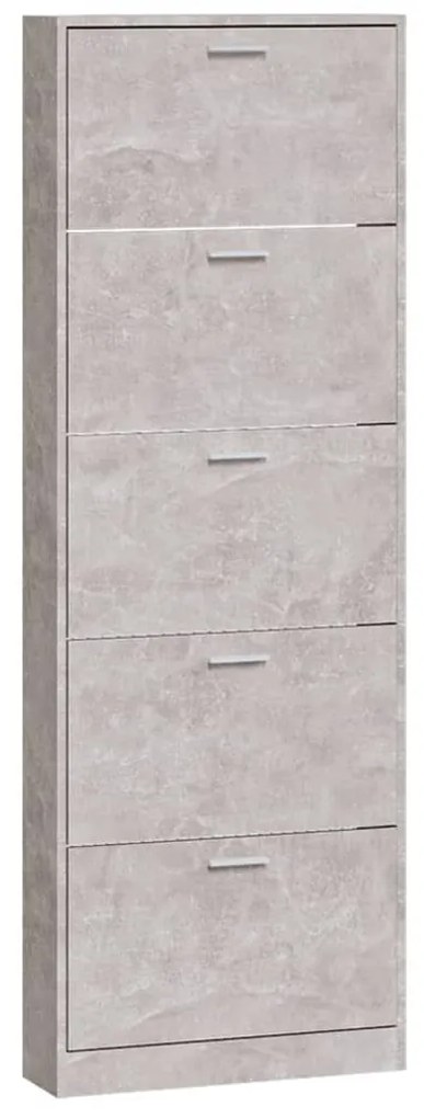 Botník betonově šedý 59 x 17 x 169 cm kompozitní dřevo - Default Title