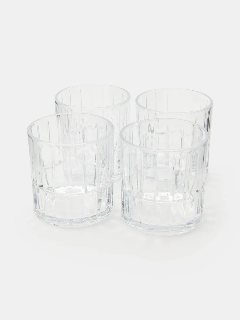 Sinsay - Sklenice s reliéfním vzorem 4 pack - clear