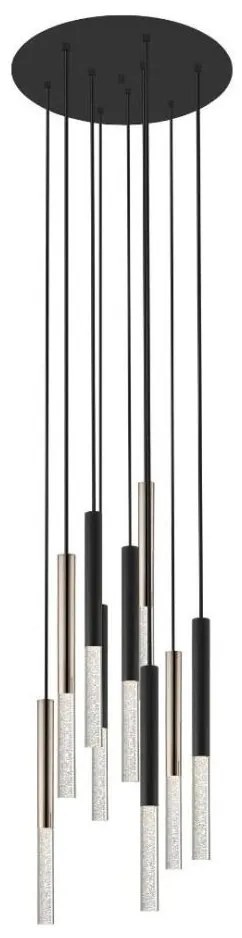 Zuma Line P0461-09L-P7SD - LED Lustr na lanku ONE 9xLED/5W/230V černá/mosaz P0461-09L-P7SD