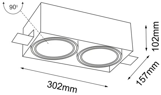 Shilo 7328 - Podhledové svítidlo KOMORO 2xGU10/15W/230V bílá