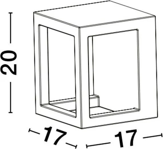 NV 9540214 Venkovní nástěnné svítidlo BEV šedý beton skleněný difuzor LED 5W 3000K 120-230V IP65 - NOVA LUCE
