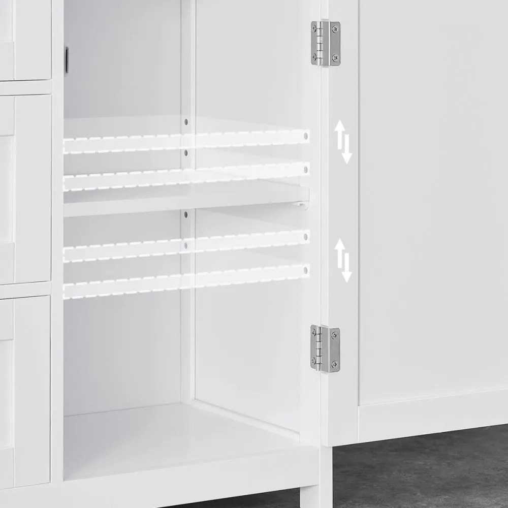 Komoda AUK-E1154 WT, mdf, bílá (60 x 30) cm