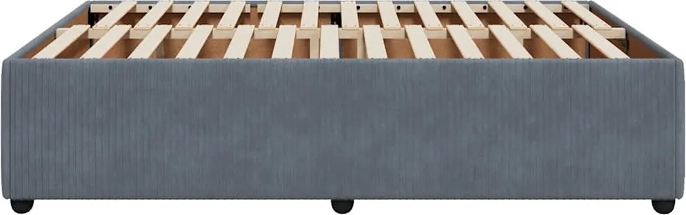 Rám postele bez matrace tmavě šedý 160 x 200 cm samet 3285019