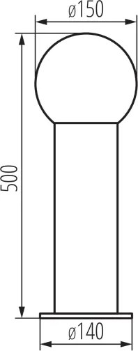 Kanlux 46083 - Venkovní lampa STONO 1xE27/15W/230V 50 cm IP65 antracit