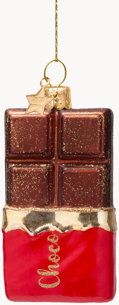 Ručně foukaná vánoční ozdoba Chocolate Bar