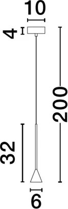 Závěsné LED svítidlo NOVA LUCE NET 6W 3000K 9060217 stmívatelné Triac