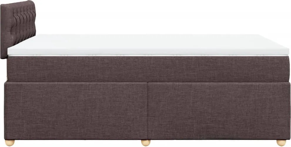 Box spring postel s matrací tmavě hnědá 120x200 cm textil 3288957