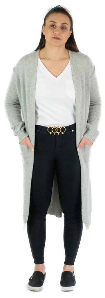 Wooline Dámský cardigan Primavera, šedý