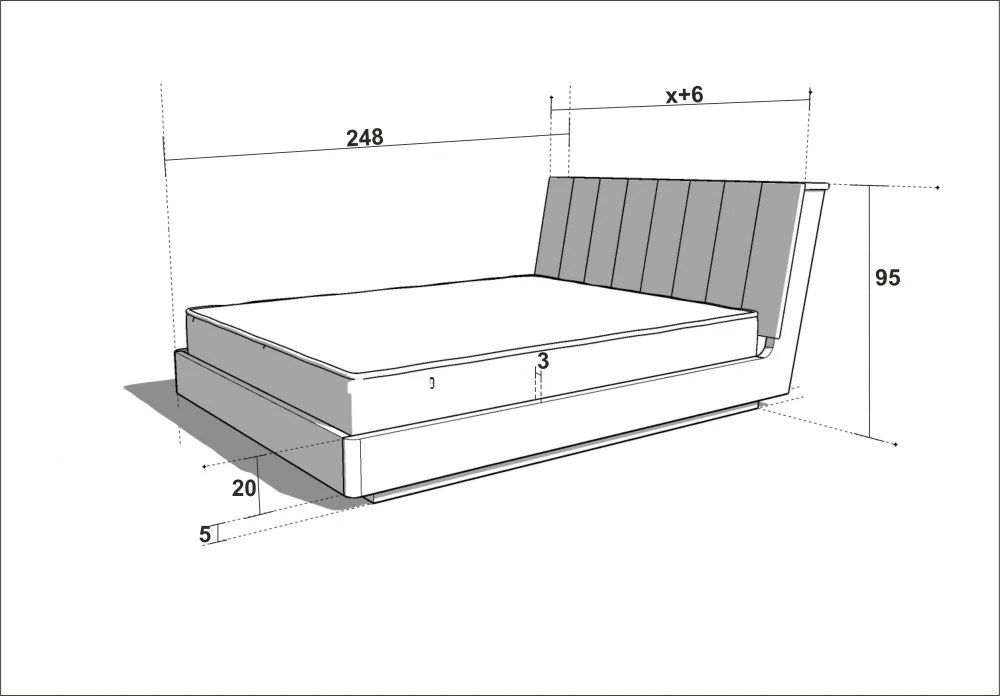 Postel Solid z masivního dřeva 160x200 Jasan