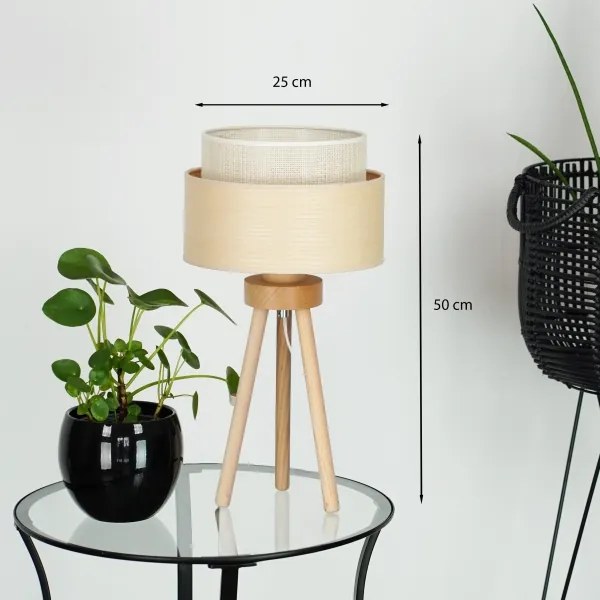 Brilagi - Stolní lampa ARIZONA BOHO 1xE27/15W/230V béžová