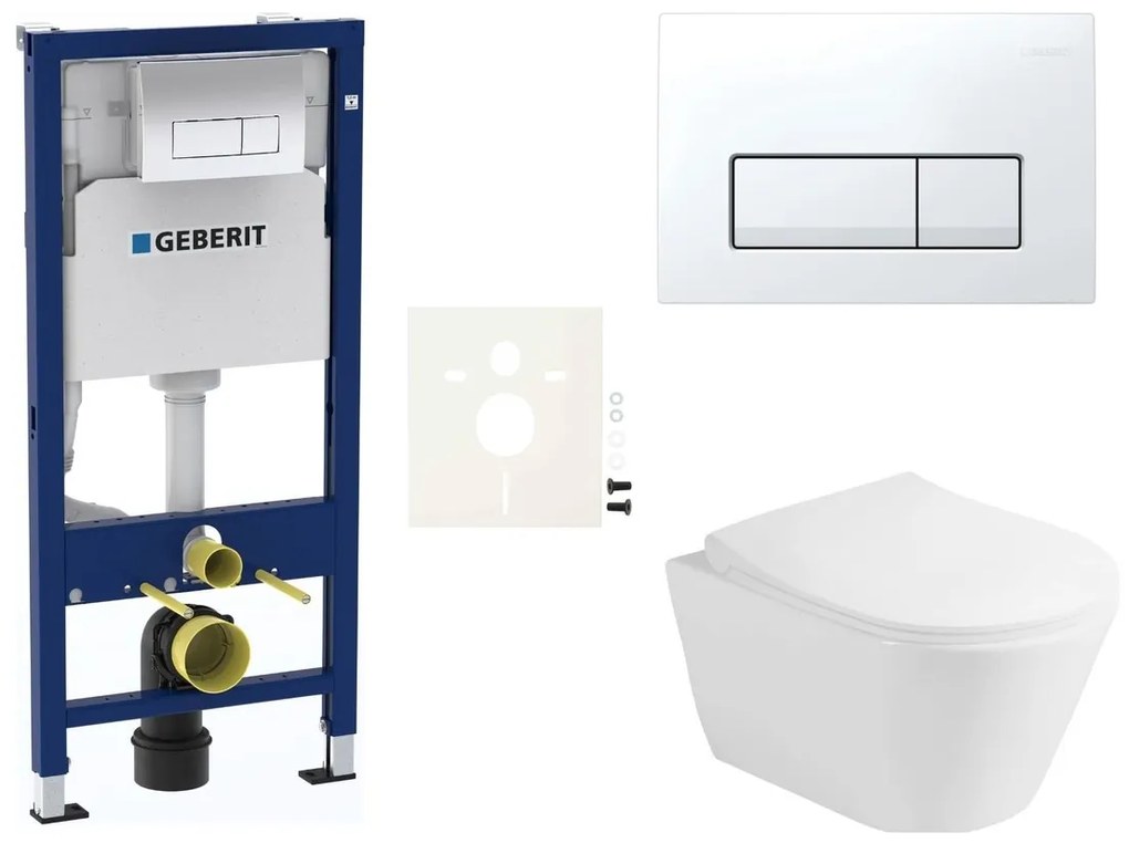 Cenově zvýhodněný závěsný WC set Geberit do lehkých stěn / předstěnová montáž+ WC Glacera Ava SIKOGESAVAD50