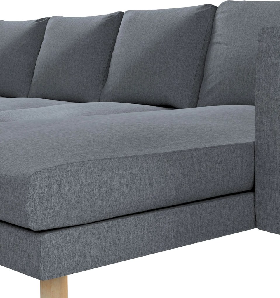 Potah na pohovku IKEA Norsborg 4-místná se šezlongem barva šedá látka pletený vzor