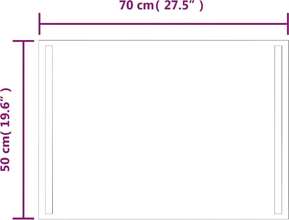 Koupelnové zrcadlo s LED osvětlením 70x50 cm 151746