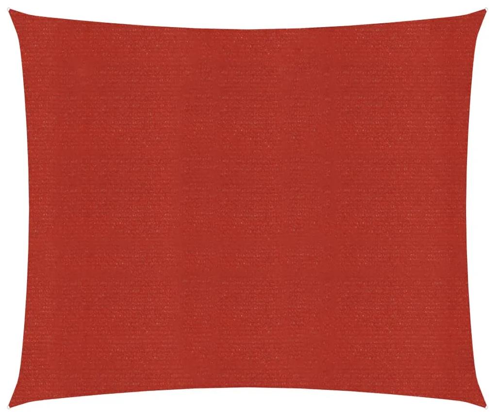 vidaXL Stínící plachta 160 g/m² červená 4,5 x 4,5 m HDPE