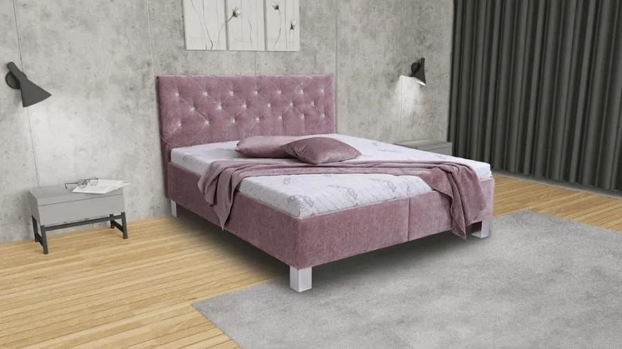 Pohoda Čalouněná postel CAMERON s úložným prostorem a volně loženou matrací | Látka: Alfa 18,Šířka matrace: 160 cm