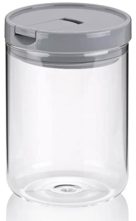 Dóza ARIK sklo, šedá H 15cm / Ř 10,5cm / 900 KELA KL-12108