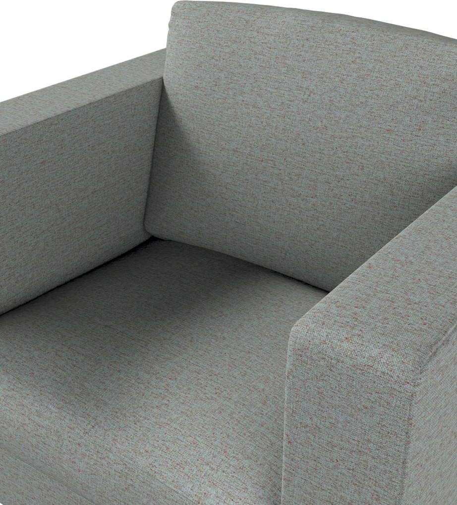 Potah na křesko IKEA Karlanda, krátký barva modrá látka pletený vzor