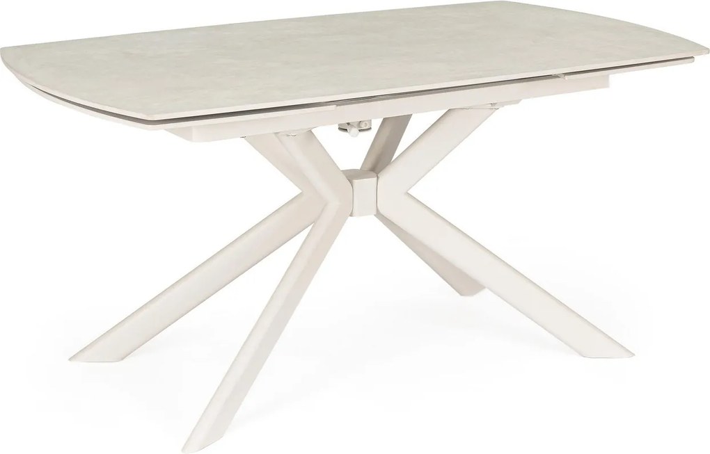 BIZZOTTO Krémový rozkládací jídelní stůl JANIKA 160-240x90 cm 0731289
