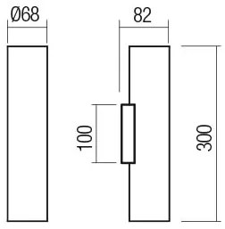 Redo group Redo Corinth, černé nástěnné svítidlo 2x7W GU10, ø6,8cm, výška 18cm