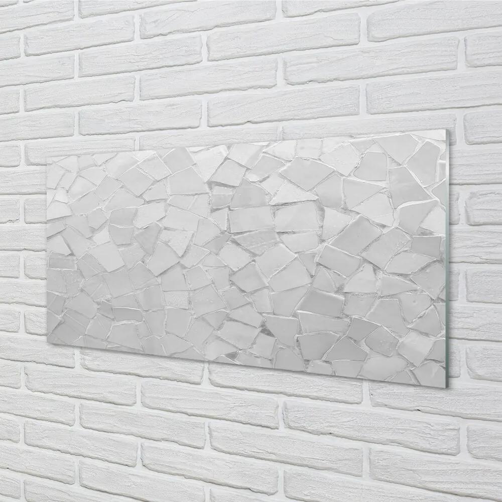 Obraz na skle šedivé polygony 100x50 cm