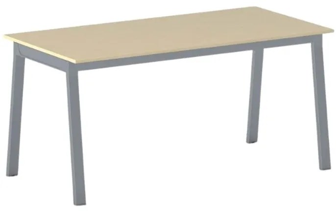 B2B Partner Kancelářský pracovní stůl PRIMO BASIC, šedostříbrná podnož, 1600 x 800 mm, bříza