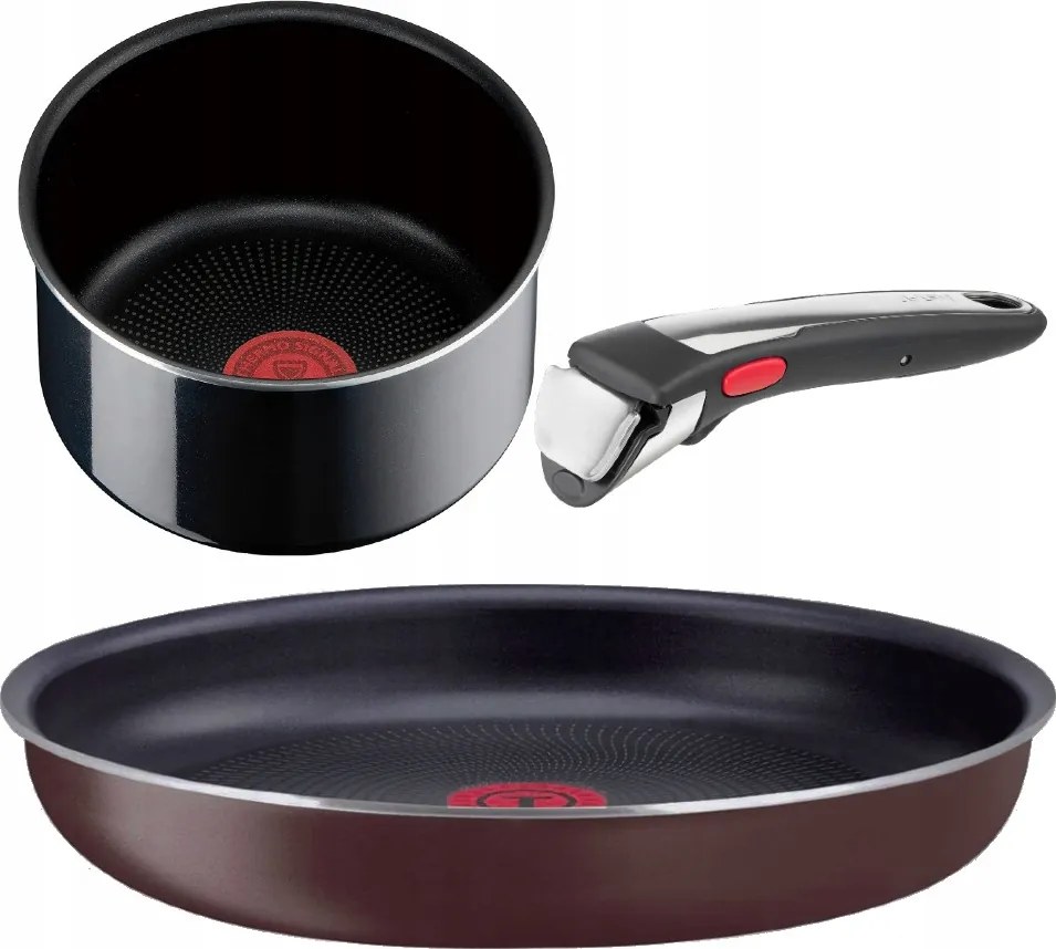 Tefal Ingenio Sada Pánev A Hrnec 26/16 CM Držák Gaz 3 Prvky