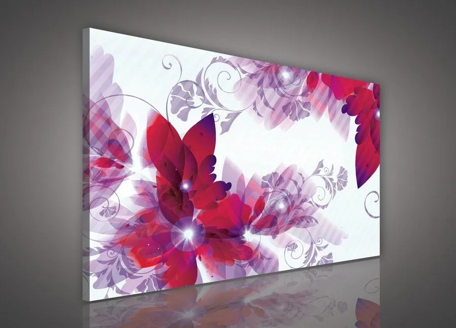 Postershop Obraz na plátně: Abstraktní květiny (3) - 75x100 cm