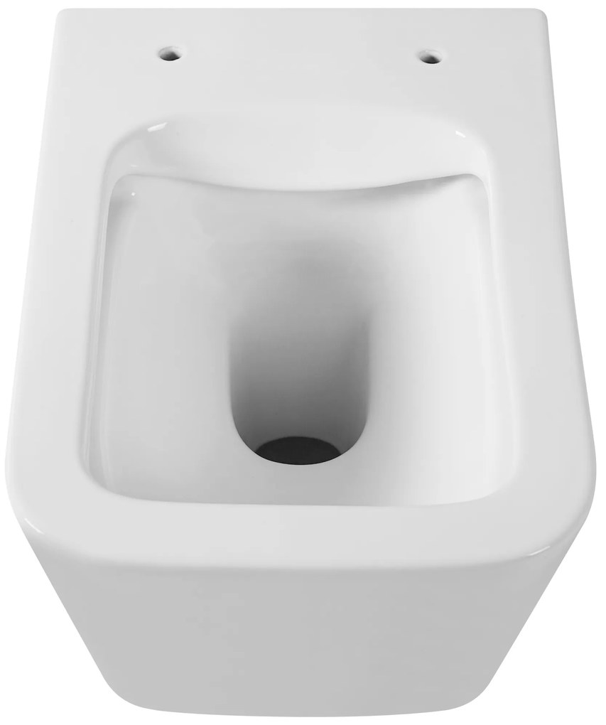 Gamma Mut, závěsná WC mísa 51x36 cm Rimless s pomalu padajícím sedadlem, bílá lesklá, GMA-MUT-202