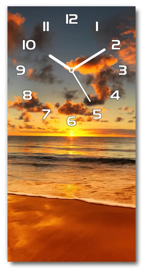 Wallmuralia Nástěnné hodiny Australská pláž 30x60 cm