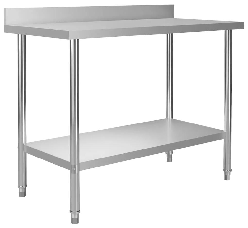 vidaXL Kuchyňský pracovní stůl přístěnný 120x60x93 cm nerezová ocel
