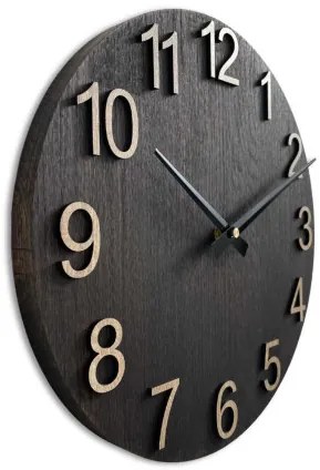 Designové nástěnné hodiny z masivního dřeva I SENTOP MAS017-3169-hands/black