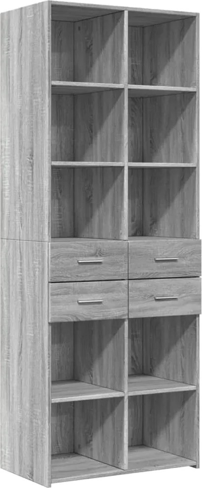 Skříň highboard šedá sonoma 70 x 42,5 x 185 cm kompozitní dřevo 3281467