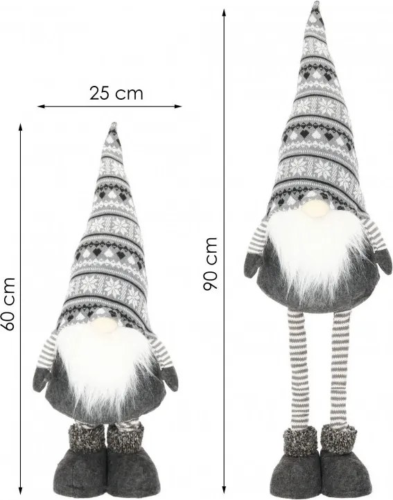 Skřítek GNOM se zimní čepicí 86 cm