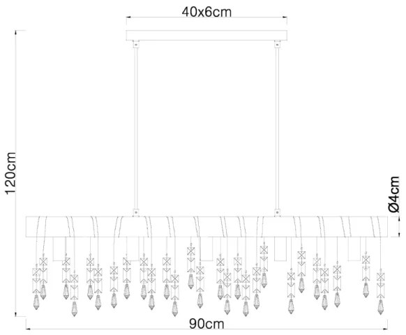Globo 15532-5H - Lustr na lanku KIRA 5xE14/40W/230V černá/hnědá