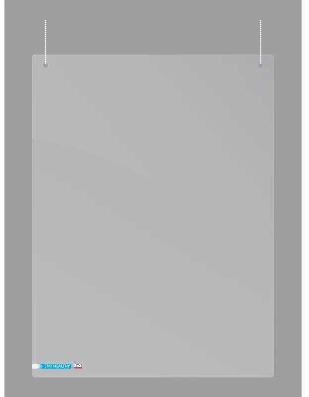 Závěsná plexi stěna 100 x 65 cm, čirá