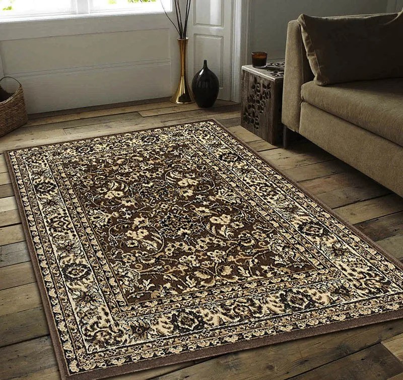 Sintelon, Kusový koberec Teheran Practica 59/DMD, 80x150, hnědá, chodba / předsíň