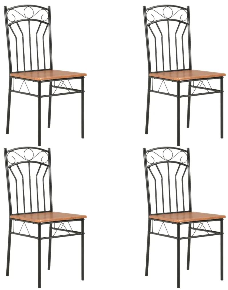 Jídelní židle 4 ks hnědé MDF - Default Title