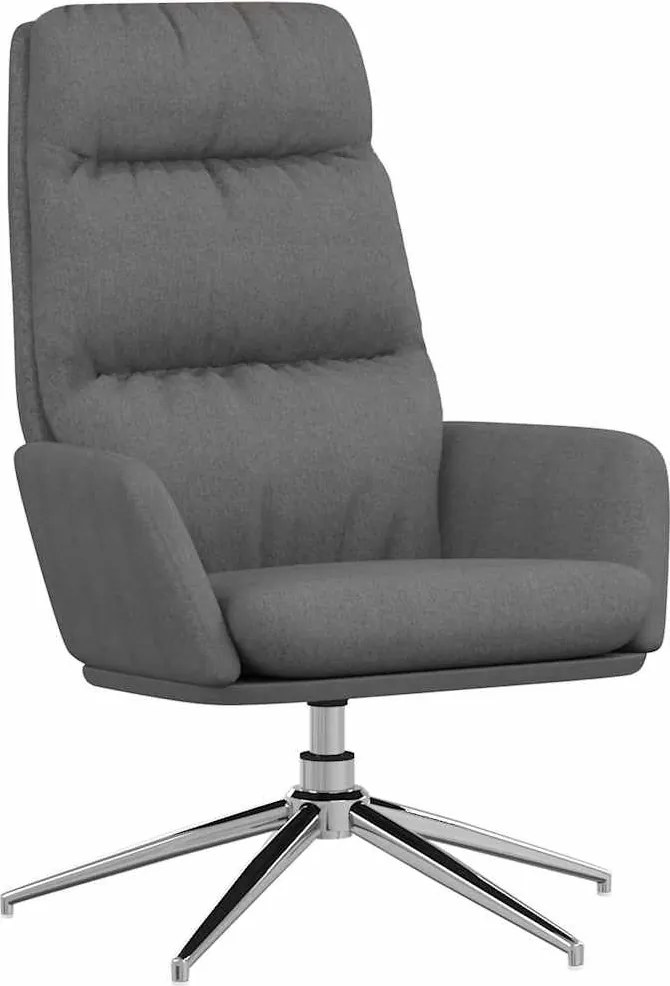 Relaxační křeslo světle šedé textil 341130