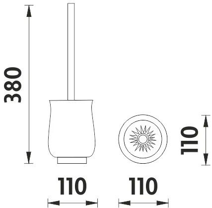 Nimco Toaletní WC kartáč 1094LA-80