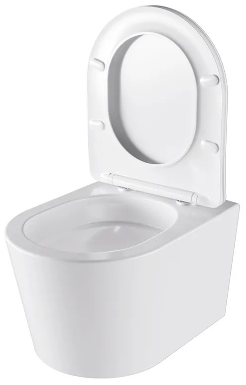 BPS-koupelny Závěsná WC mísa se SoftClose sedátkem HYD-4664, bílá